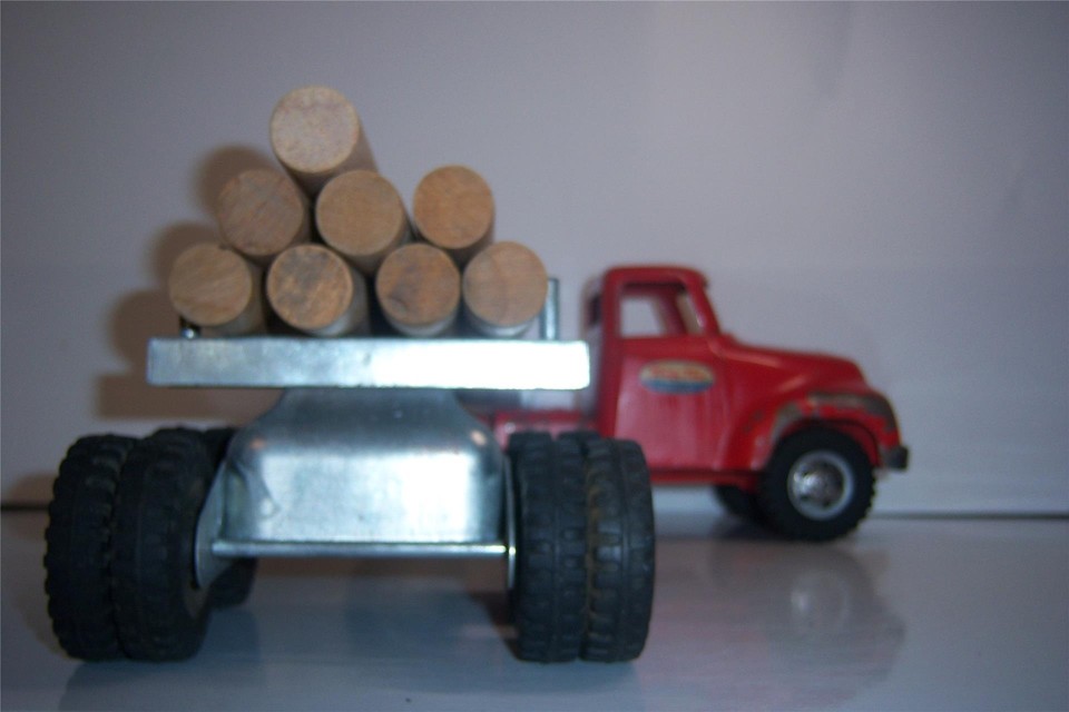 Tonka Logging Semi-Truck 1950's Pressed Steel Good Original Old Toy 24 ...
