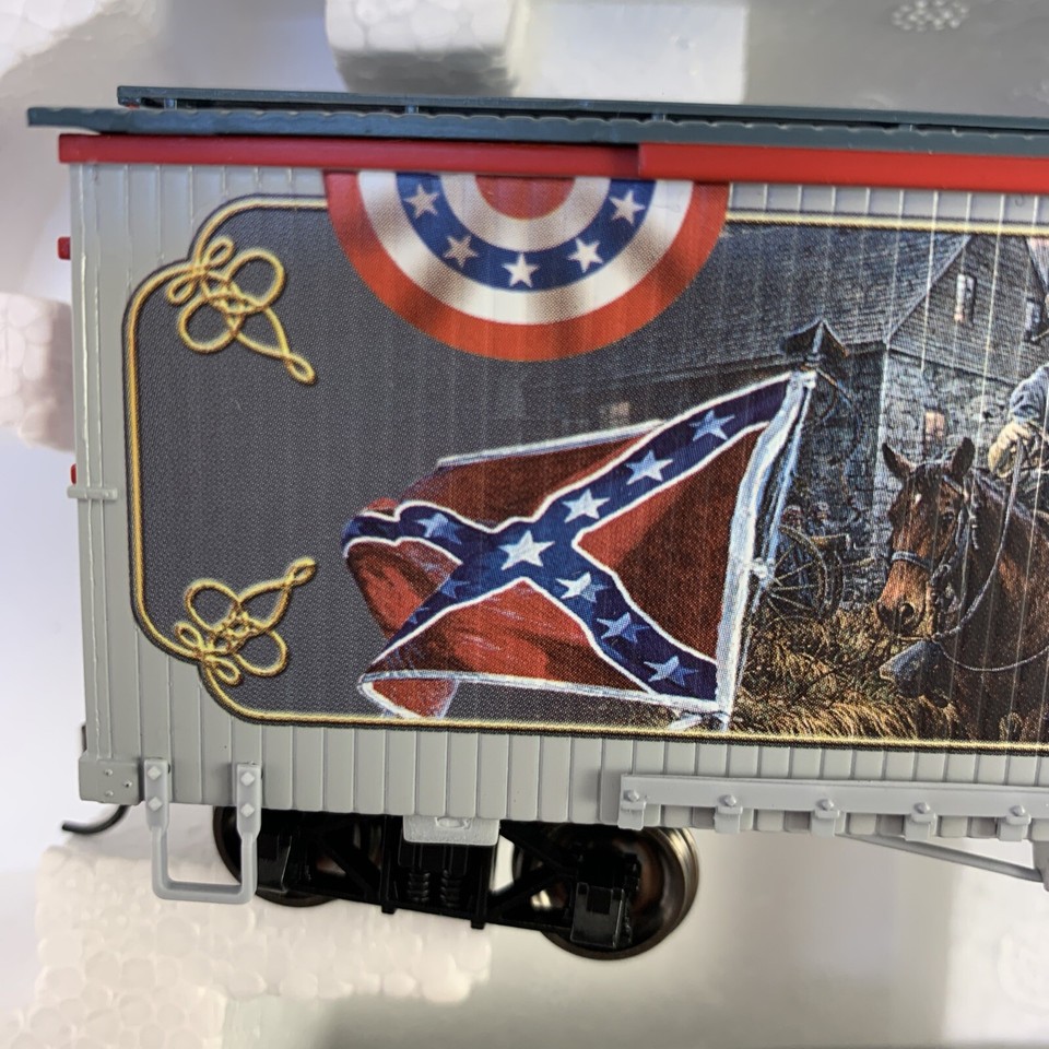 Civil war Confederate Express Train Set 1 Car & Full oval Track W/ COA ...