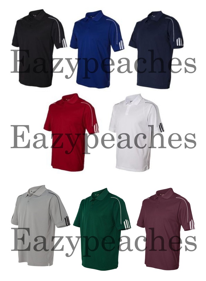 ADIDAS GOLF NEW Climalite Men's Size S-3XL Three Stripes Polo Sport ...