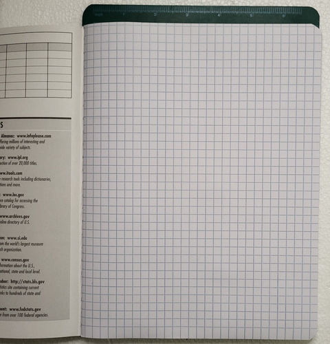 5 Norcom Graph Paper Composition Book Quad 4x4 Ruled 100 Sheets 200 ...