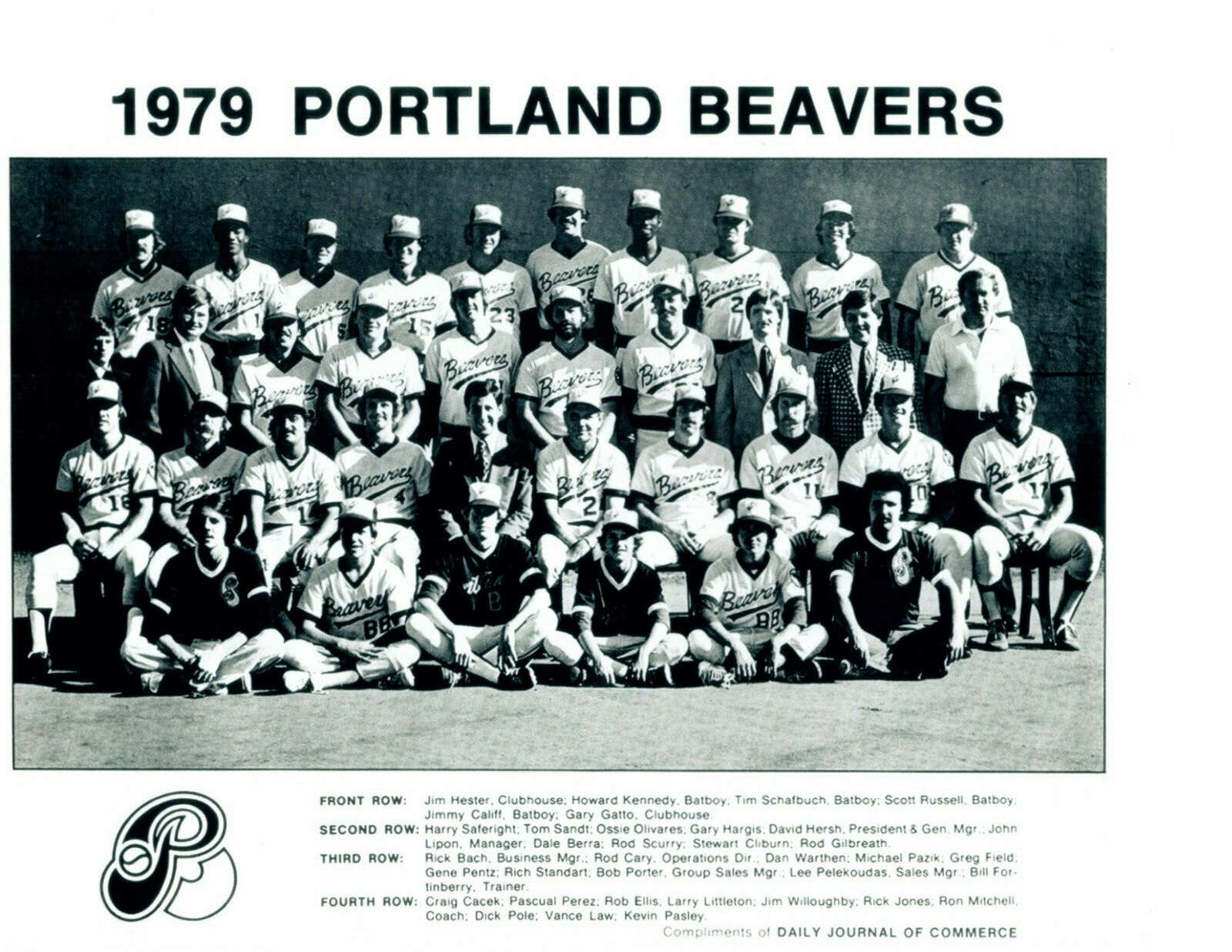 1979 PORTLAND BEAVERS TEAM 8X10 PHOTO BASEBALL OREGON BERRA LAW JONES ...