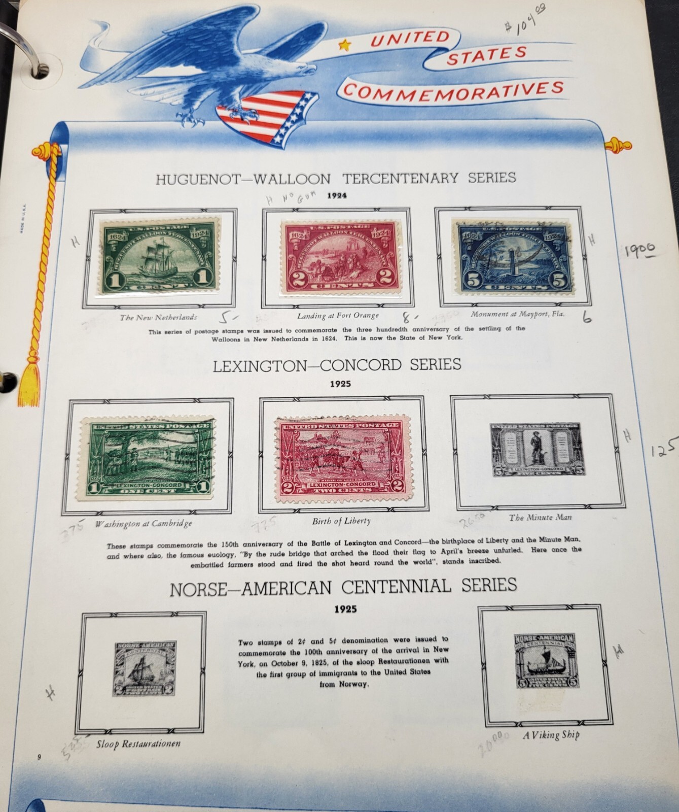 Old 1893-1936 US Postage Stamps Errors Offset Stamp Collection Book ...