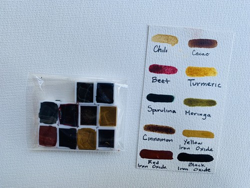 Set of 10 Random Half Pan Natural Paint Pigments – Organic & Eco ...