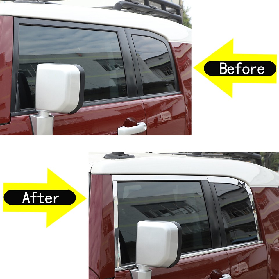 For Toyota FJ Cruiser 2007-2021 Window Molding Trim Strip Stainless ...