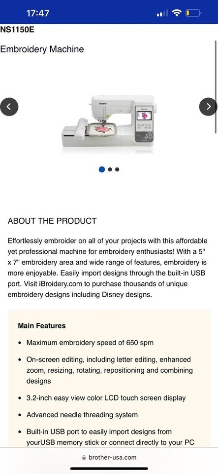 Brother NS1150E Embroidery Machine | eBay