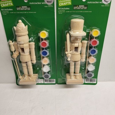 Christmas Crafts Nutcracker Paint Kit Make Your Own Nutcracker Set Of 2 ...