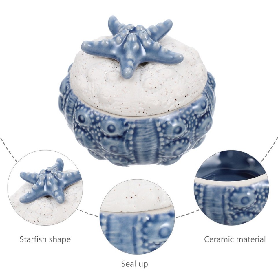 Marine Style Ceramic Jar Storage Tank Tea Sealed Jar with Lid | eBay UK