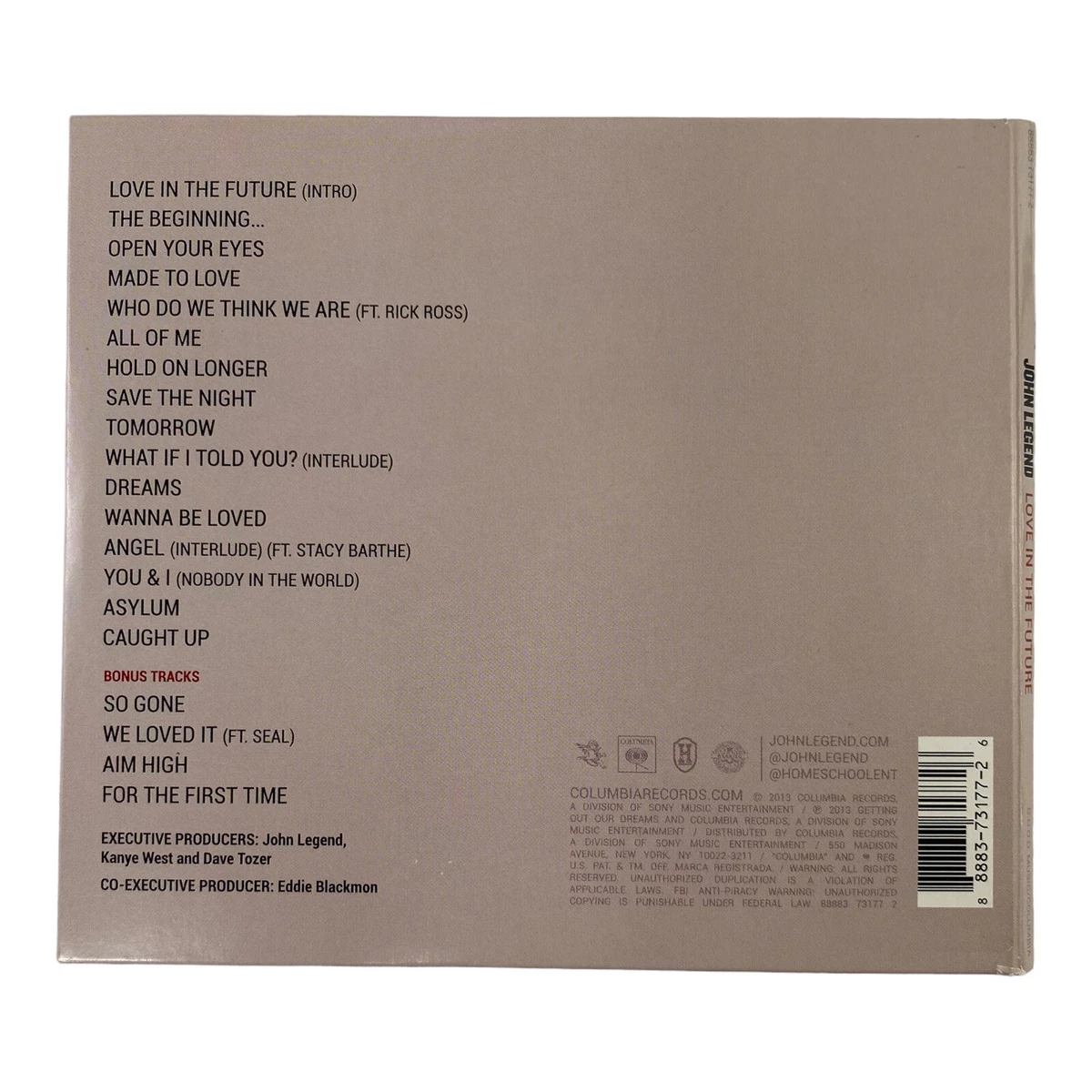 John Legend Love In The Future Album Cover