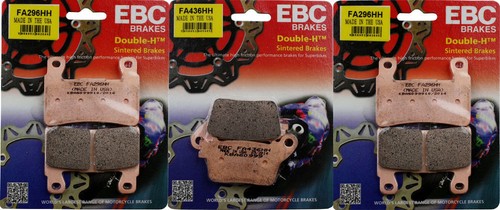 EBC HH Front & Rear Brake Pads for Kawasaki ZX6R - 2013-2017 FA296HH ...
