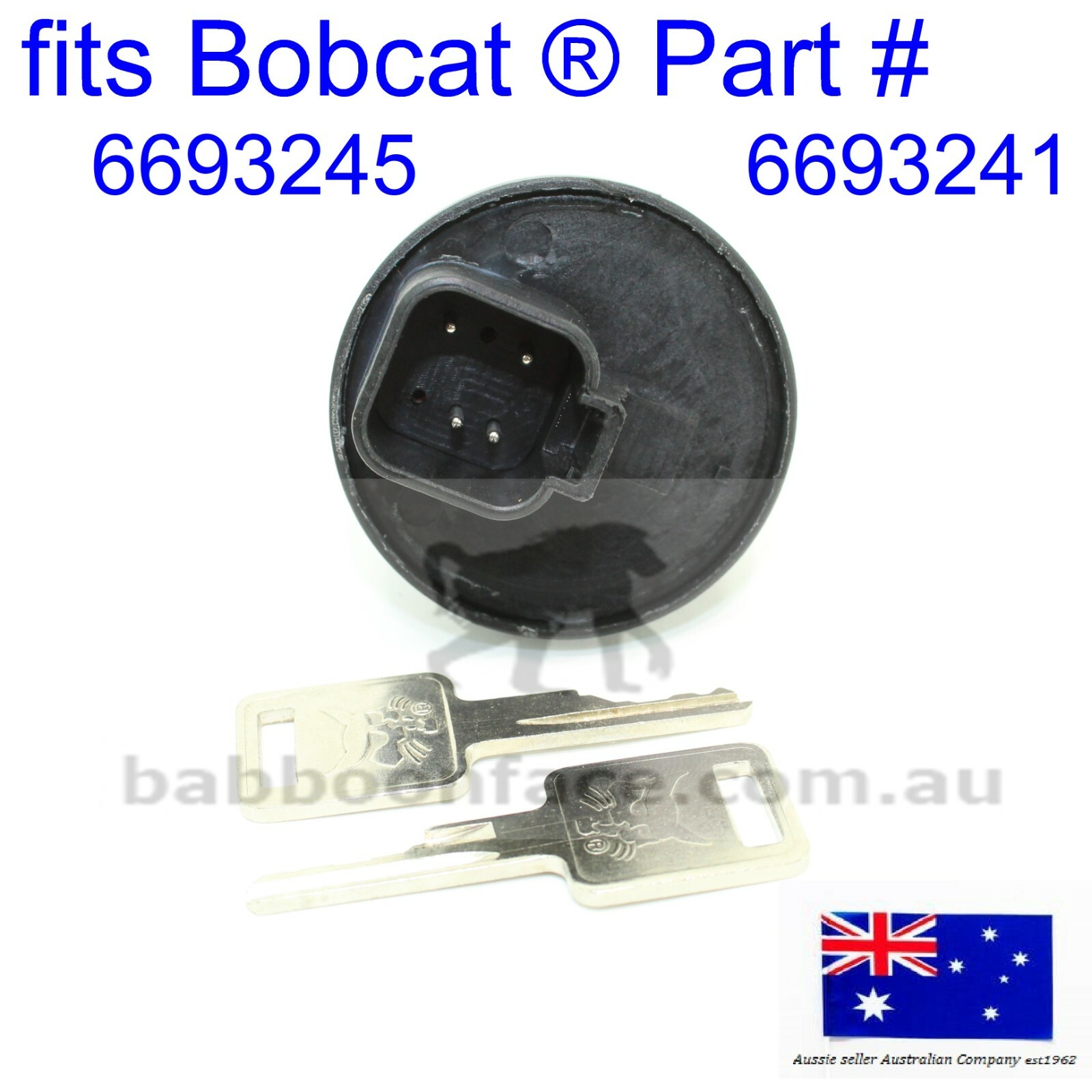fits Bobcat IGNITION SWITCH 6693245 AND KEY 6693241 IGNITION BARREL ...