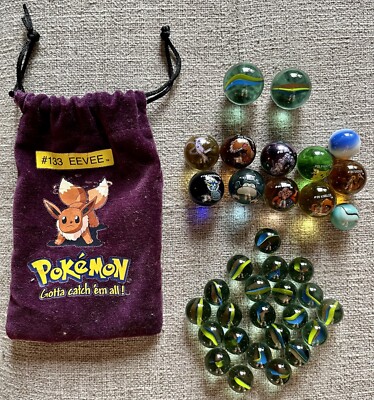 1998 Vintage Pokémon #133 EEVEE Purple Marble Pouch Mew Vaporeon ...