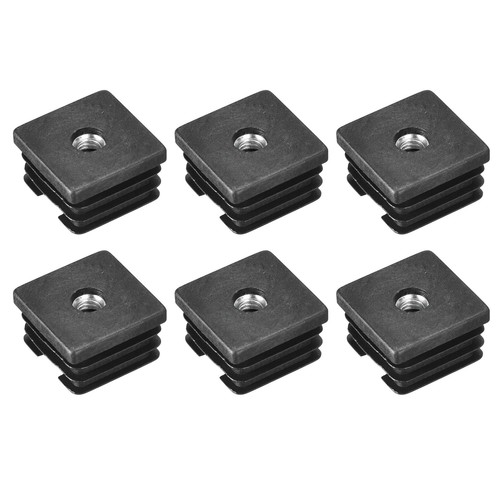 6Pcs 1.38"x1.38" Caster Insert with Thread, Square M8-1.25mm Thread ...