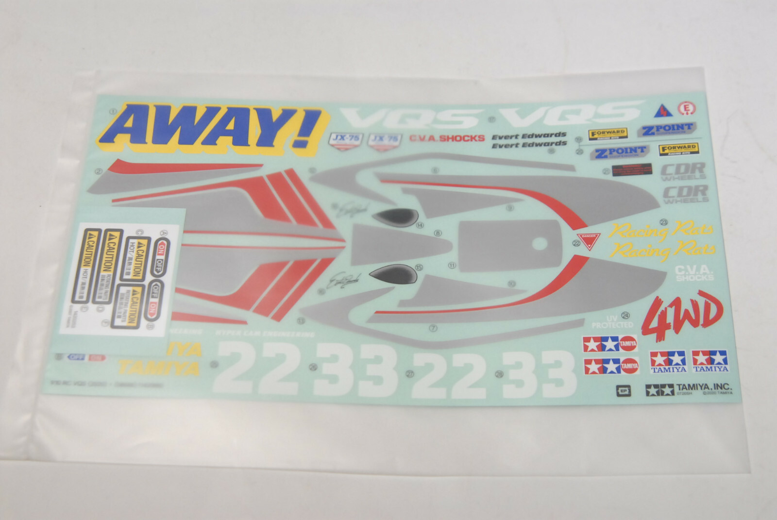TAMIYA 1/10 VQS Vanquish 2020 decals sticker | eBay