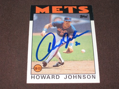 NY METS LEGEND 86 W.S.C. HOWARD JOHNSON (HO JO) AUTOGRAPHED CARD W/COA ...