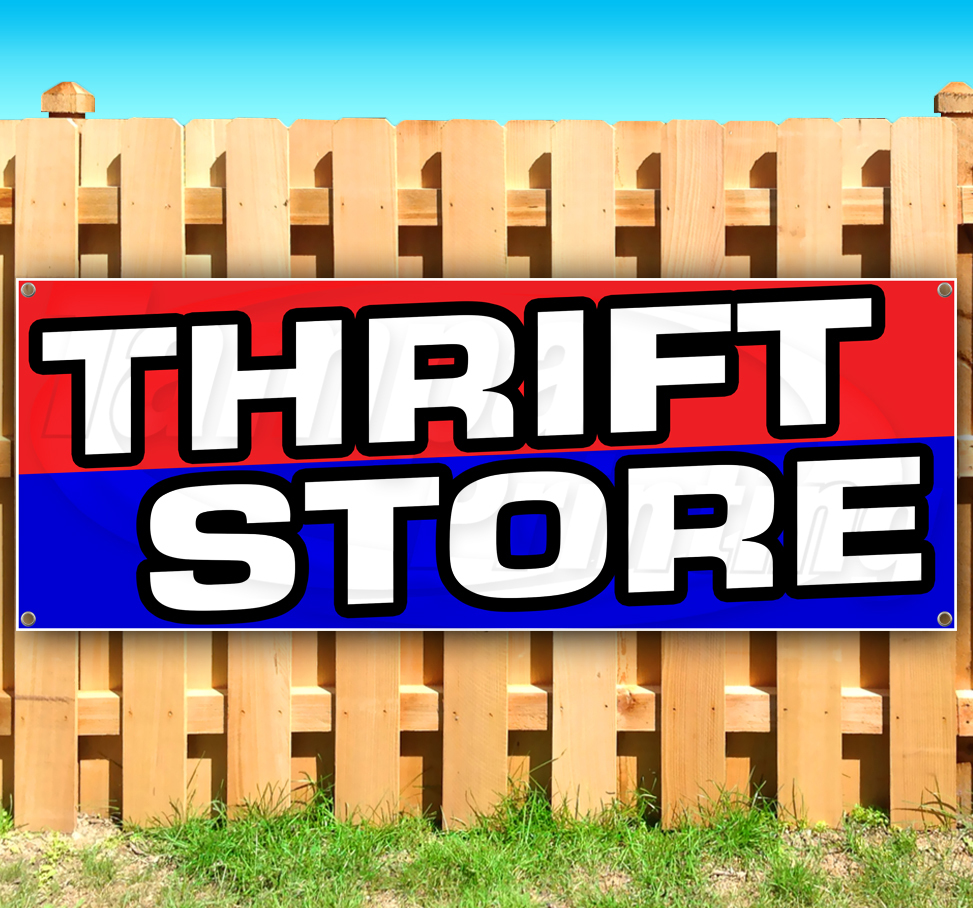THRIFT STORE Advertising Vinyl Banner Flag Sign Many Sizes Available ...