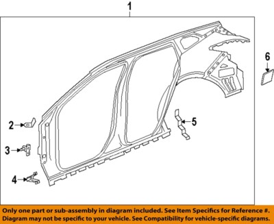 GM OEM 19-23 Blazer Pillars, Rocker Floor Uniside-Uniside Panel Bracket ...