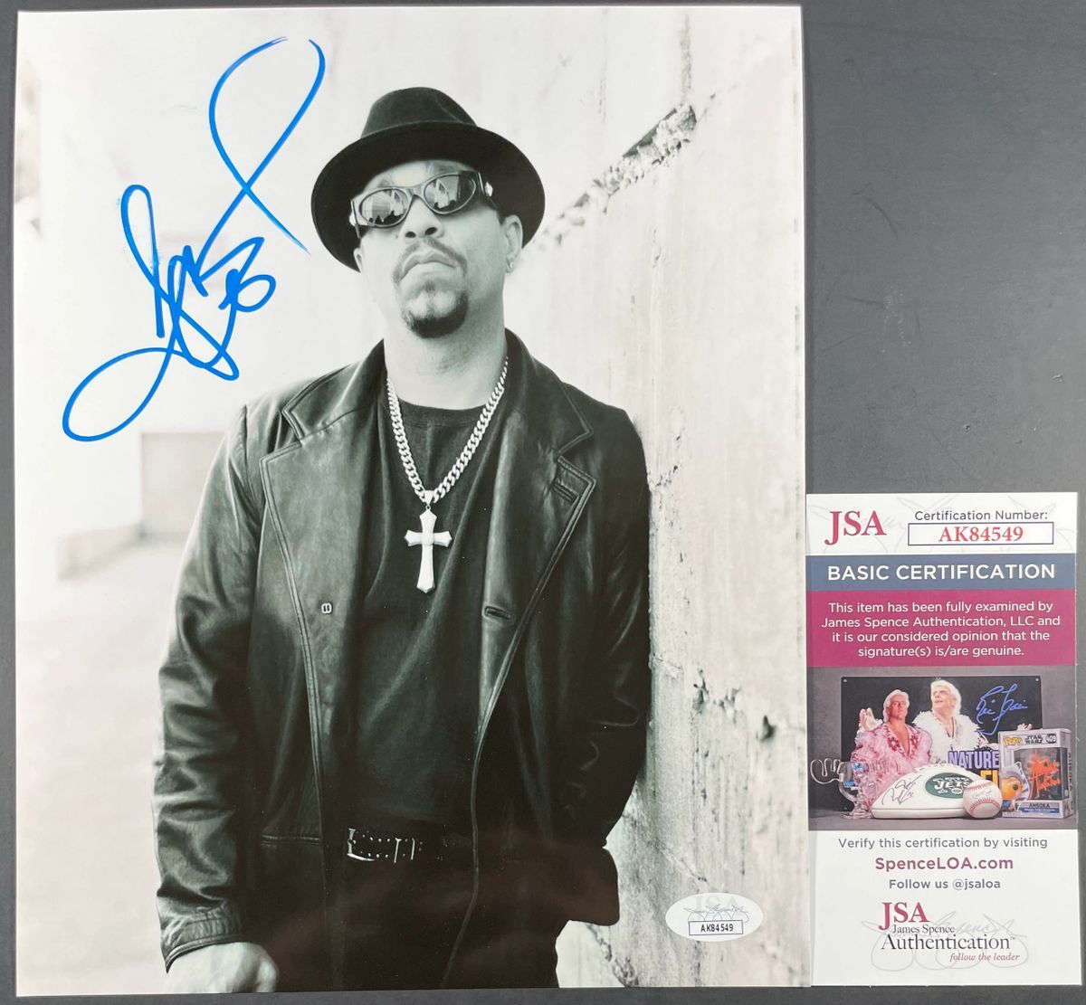 Ice-T West Coast Rapper Signed B&W 8x10 Photo A Hip Hop Autograph JSA ...