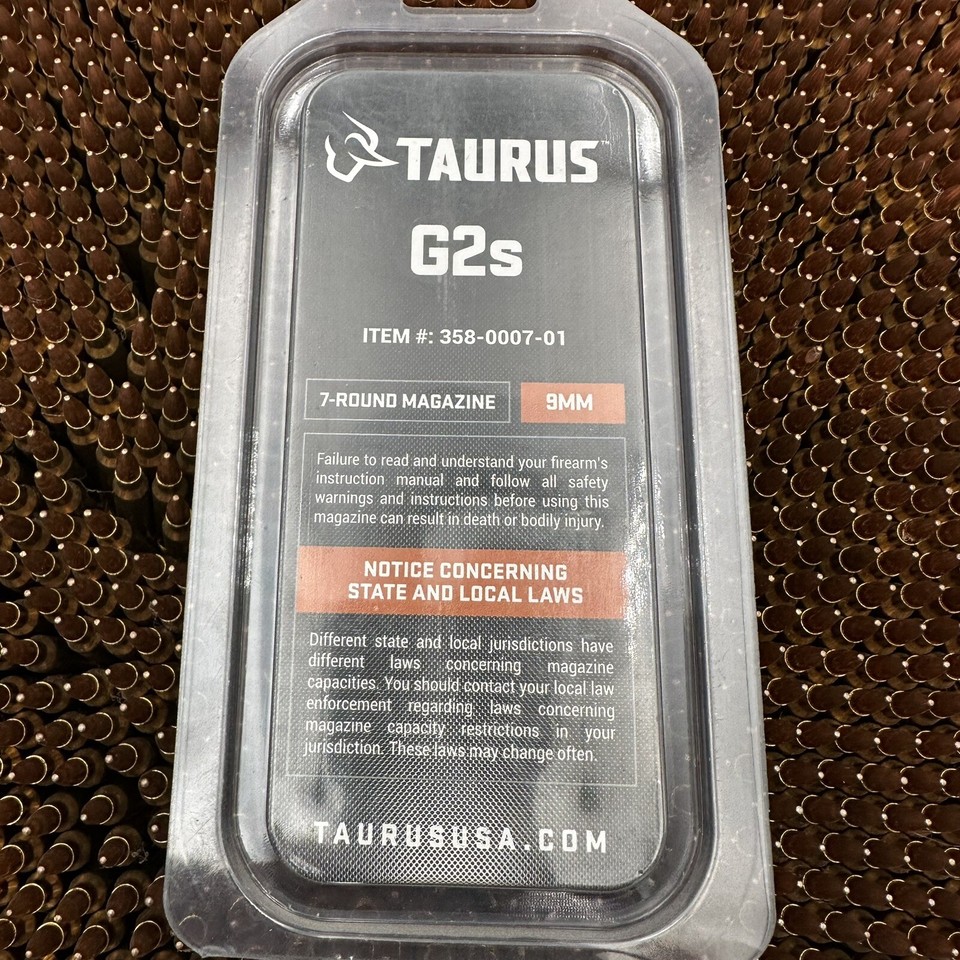 Mag Taurus G2s Factory NEW 7 Round 9mm Metal Magazine Blued Steel Clip ...
