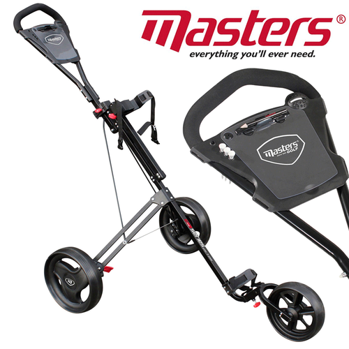 MASTERS 5 SERIES 3 WHEEL JUNIOR GOLF TROLLEY +FOOT BRAKE & MULTI ...
