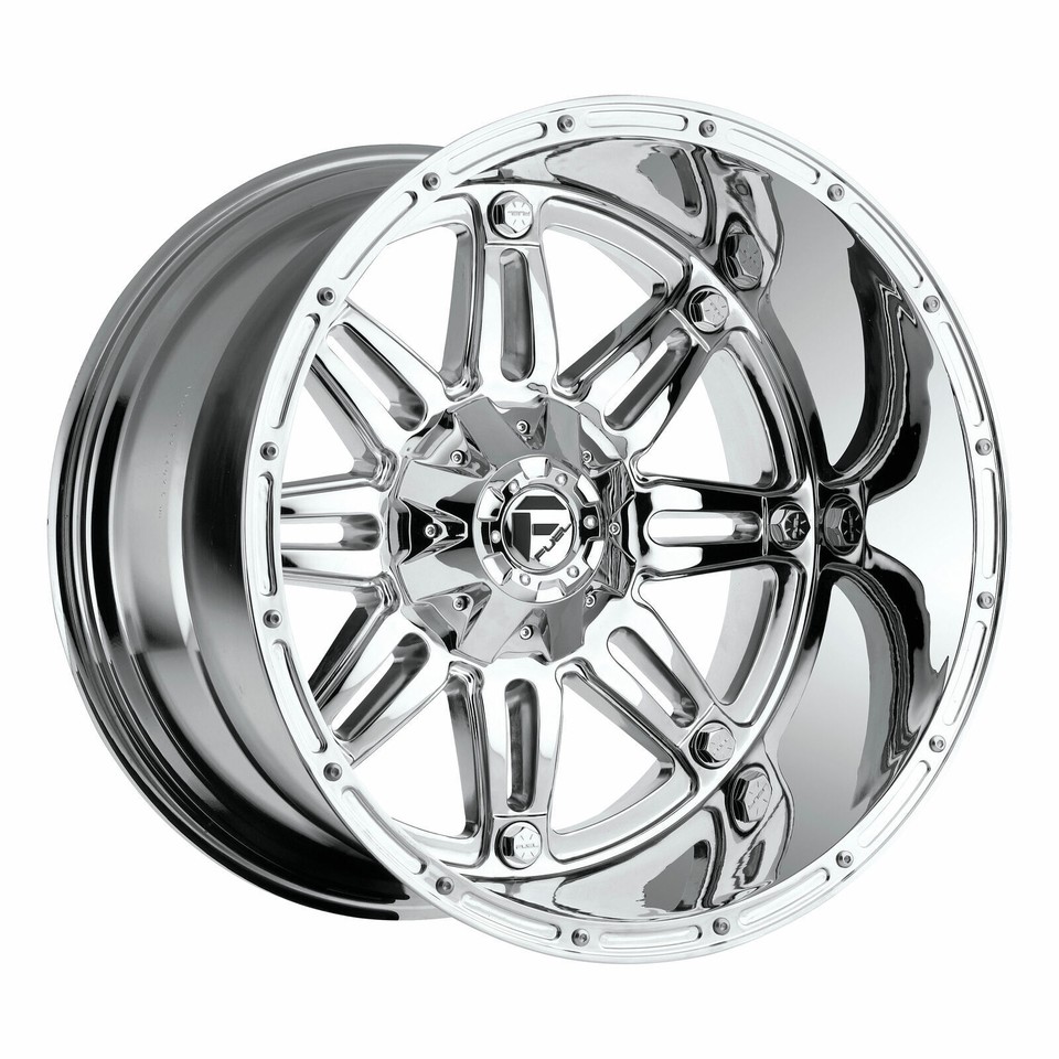 Set 4 Fuel D530 Hostage 18x9 8x6.5 Chrome Plated Wheels 18" 1mm Rims | eBay