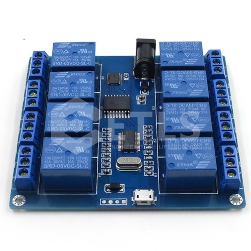 1PCS 8 Channel MICRO USB RELAY MODULE Upper Computer 5V 10A K9 | eBay