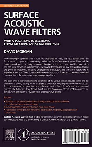 Surface Acoustic Wave Filters: With Applications to Electronic ...