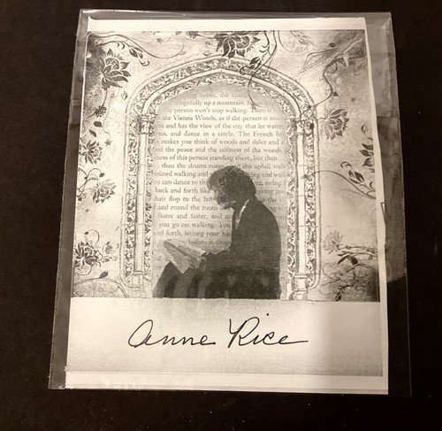 Anne Rice Hand Signed Autographed Book Plate Author Interview With The ...