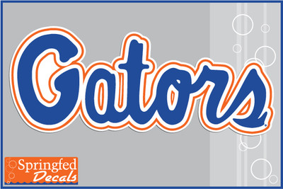 Florida Gators GATORS SCRIPT LOGO Vinyl Decals UF Sticker for Almost ...