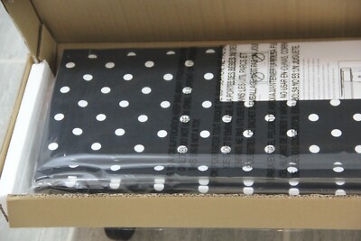 Pottery Barn Teen Dottie Roman Shade Cordless w/ BO Panel Black White ...