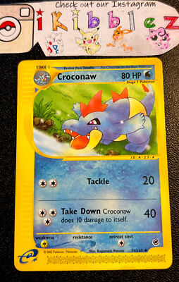 Croconaw 74/165 LP Non Holo WoTC Expedition Pokemon Card. Free Tracked ...