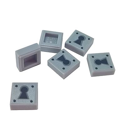 6 NEW LEGO Tile 1 x 1 Keyhole Pattern BRICKS Light Bluish Gray | eBay