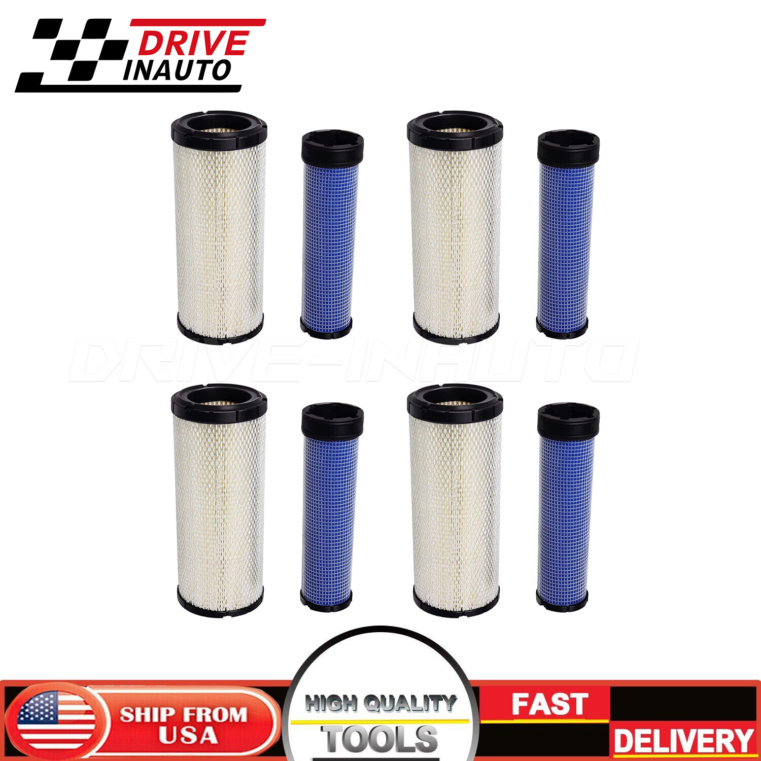 4 sets of Air Filter For Donaldson Bobcat FPG05 P822858 & P821575 | eBay