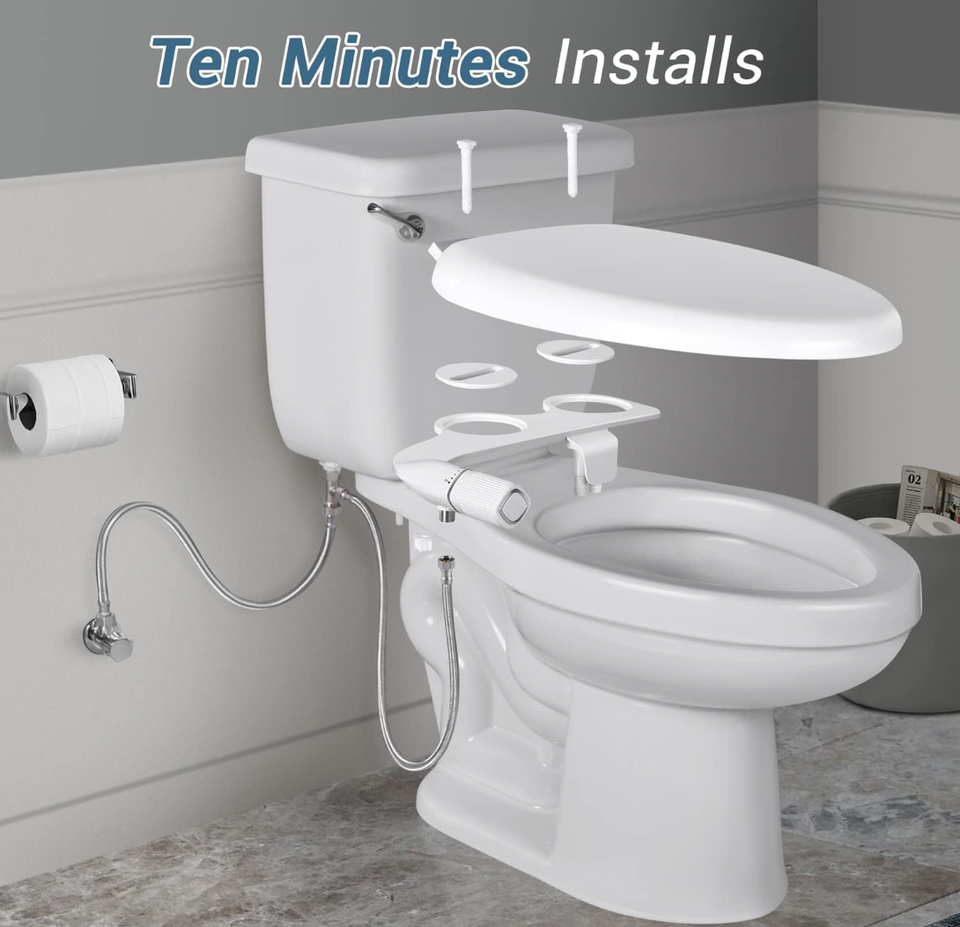 Toilet Rear End Bidet Butt Wash Washer Clean Clear Adjustable Fresh ...