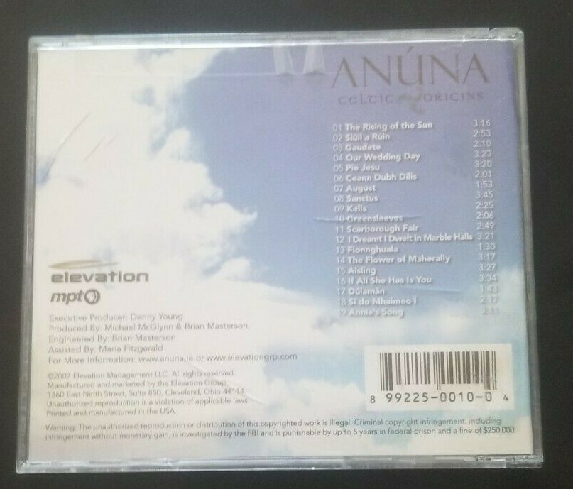 Celtic Origins by Anuna (CD, 2007, Elevation) | eBay