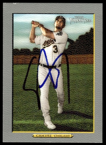 2005 Topps Turkey Red Baseball Eric Chavez Auto Oakland Athletics #394 ...