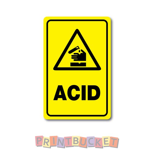 Acid Sign 290mm quality water/fade proof safety | eBay