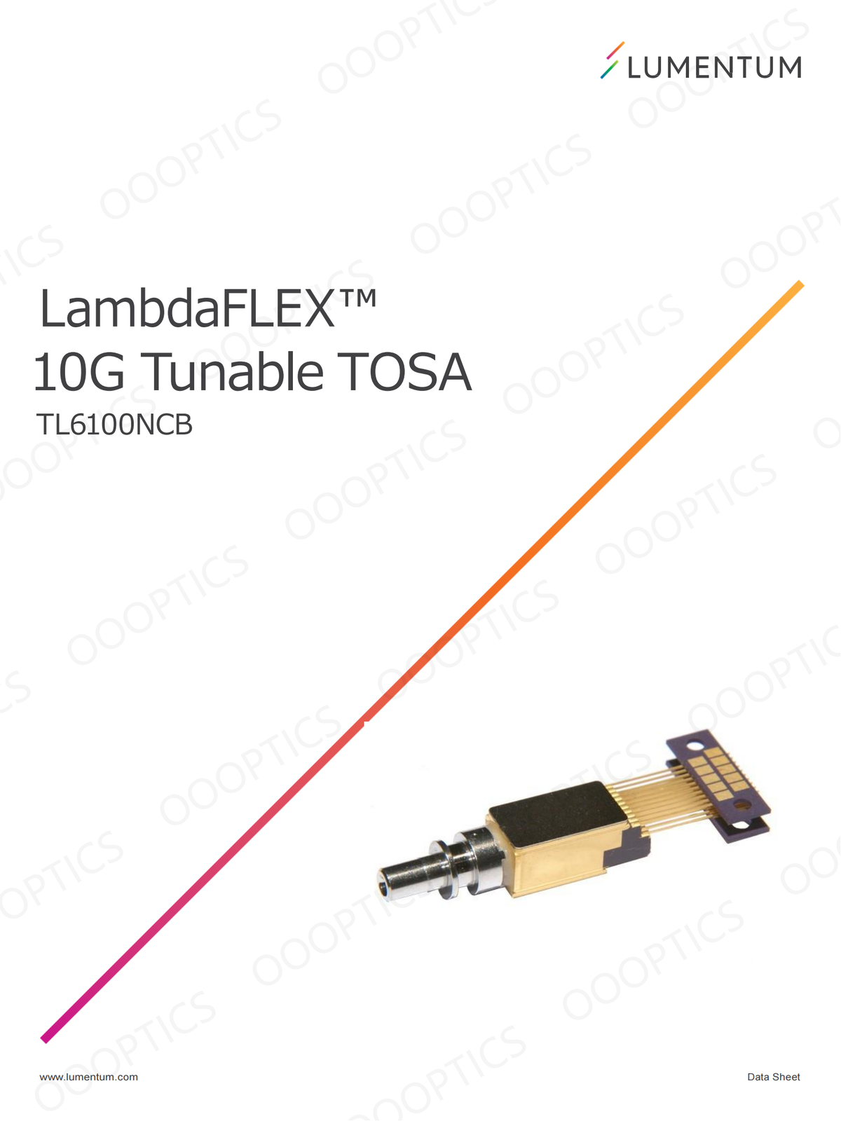 Lumentum 10G Tunable TOSA XFP SFP+ TL6000 DSDBR Wideband Laser MZ ...