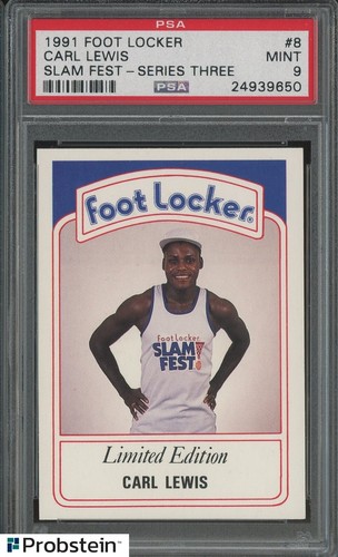 1991 Locker Slam Fest Series Three #8 Carl Lewis PSA 9 MINT | eBay