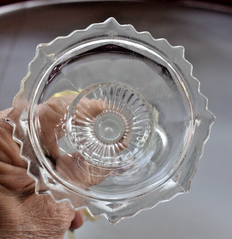 REDNECK WINE GLASS Ball Mason Jar Sawtooth Base Ribbed Pedestal 6oz ...