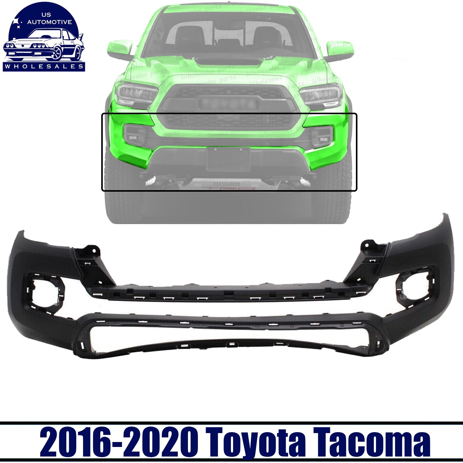 Front Bumper Cover Primed For 2016-2023 Toyota Tacoma TO1000425 ...