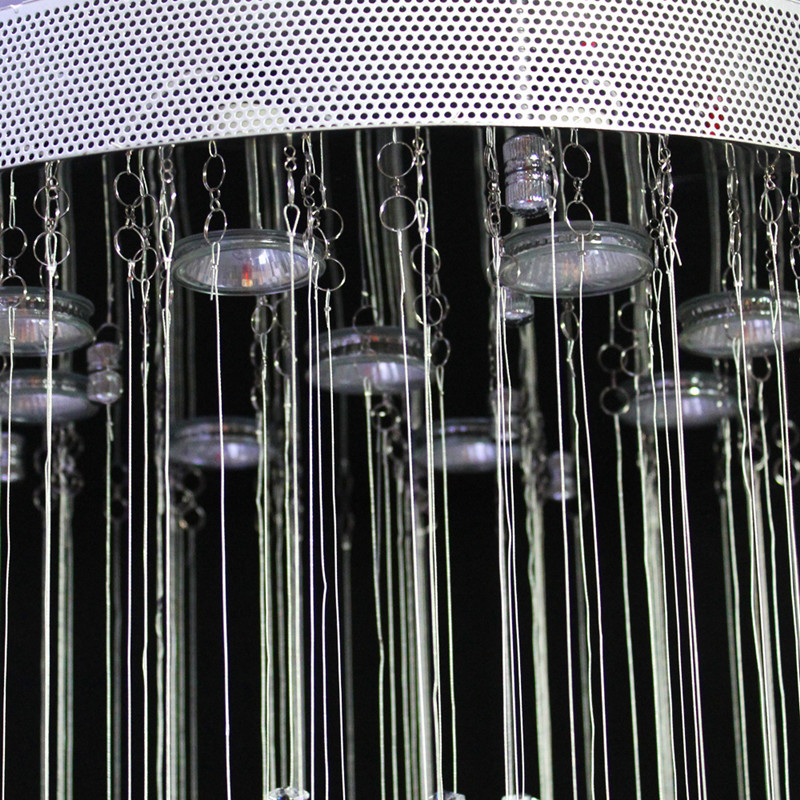 Crystal Ceiling Chandelier Spiral Fixture Light Rain Drop Pendant Lamp ...