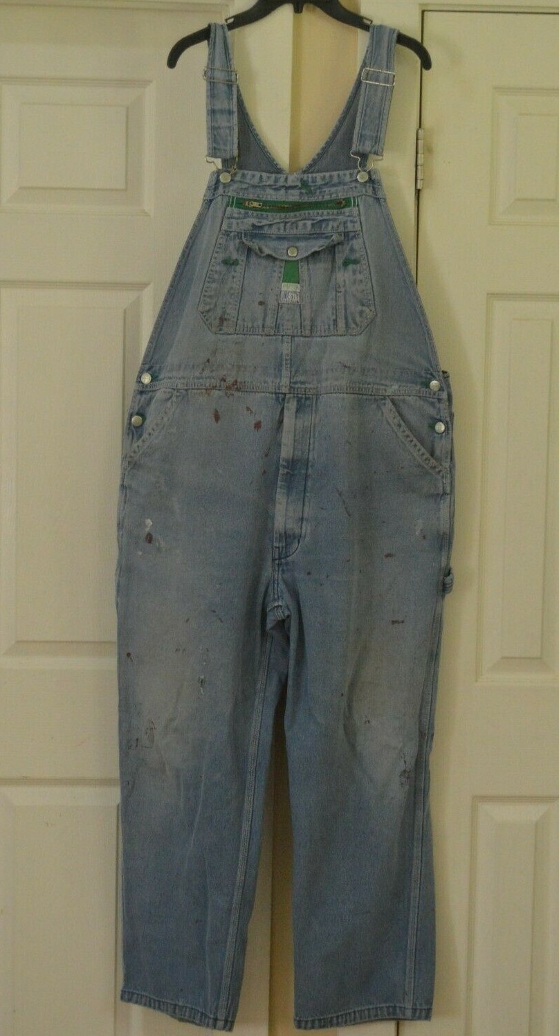 Vintage LIBERTY DENIM OVERALLS Stained Faded Destroye… - Gem