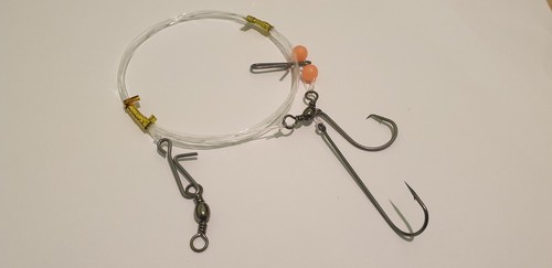 10 X Up and Over Pulley Rigs with ABERDEEN MAIN HOOKS & Pennel hook ...