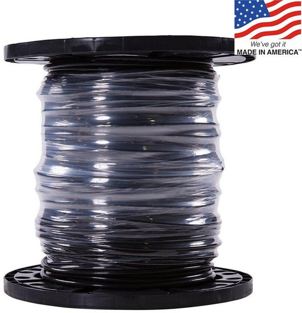 6 AWG 500 FT Southwire SIMPULL Stranded Black Copper THHN Wire Roll for ...
