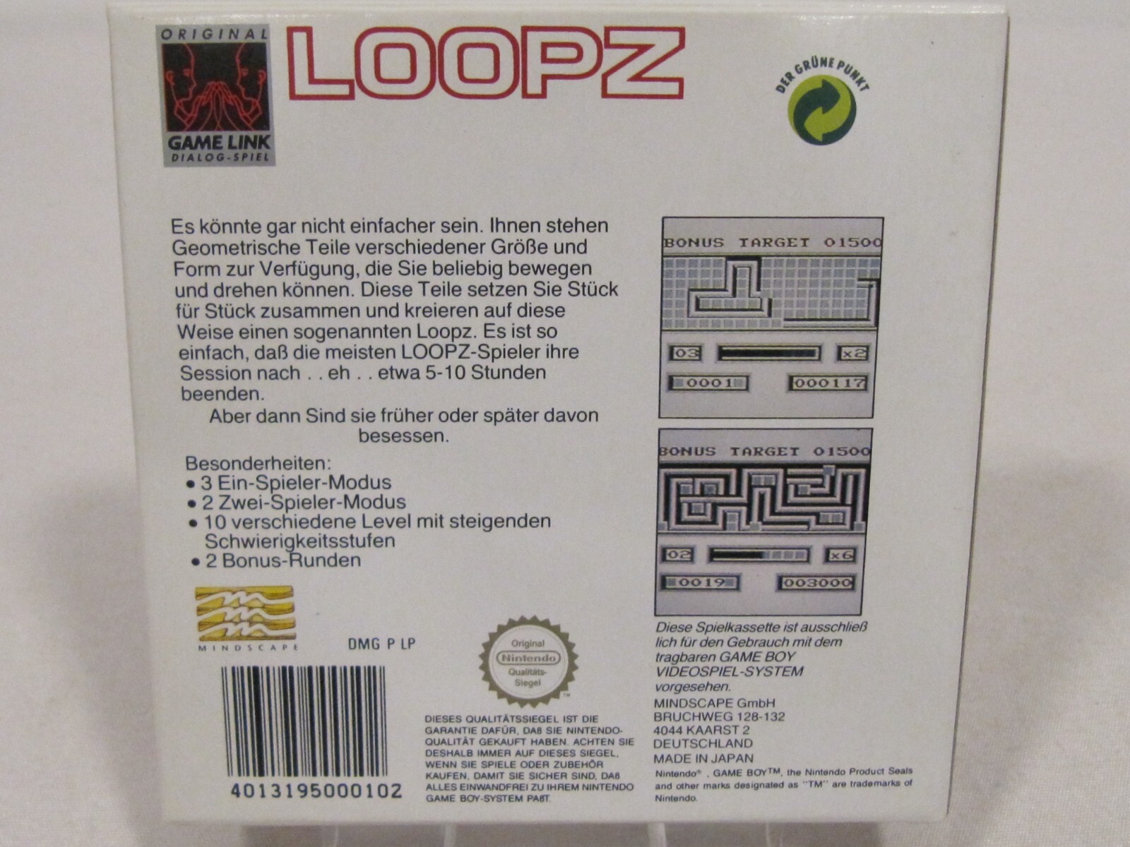 NINTENDO GAME BOY - LOOPZ - OVP - PAL - TOP | eBay