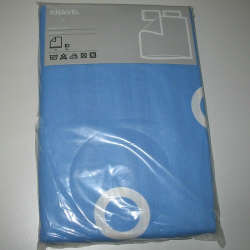 Ikea Knavel Duvet Cover Set with Pillowcases Full Queen Size Blue ...