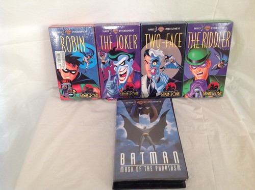 Five (5) Vintage Batman VHS Tapes - Robin (New), Joker, Two-Face ...