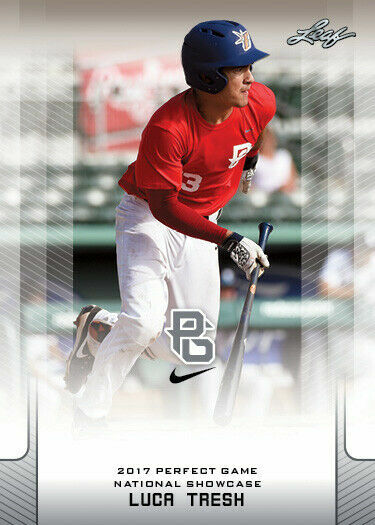 LUCA TRESH 2017 LEAF "1ST EVER PRINTED" PERFECT GAME ROOKIE CARD #125 ...