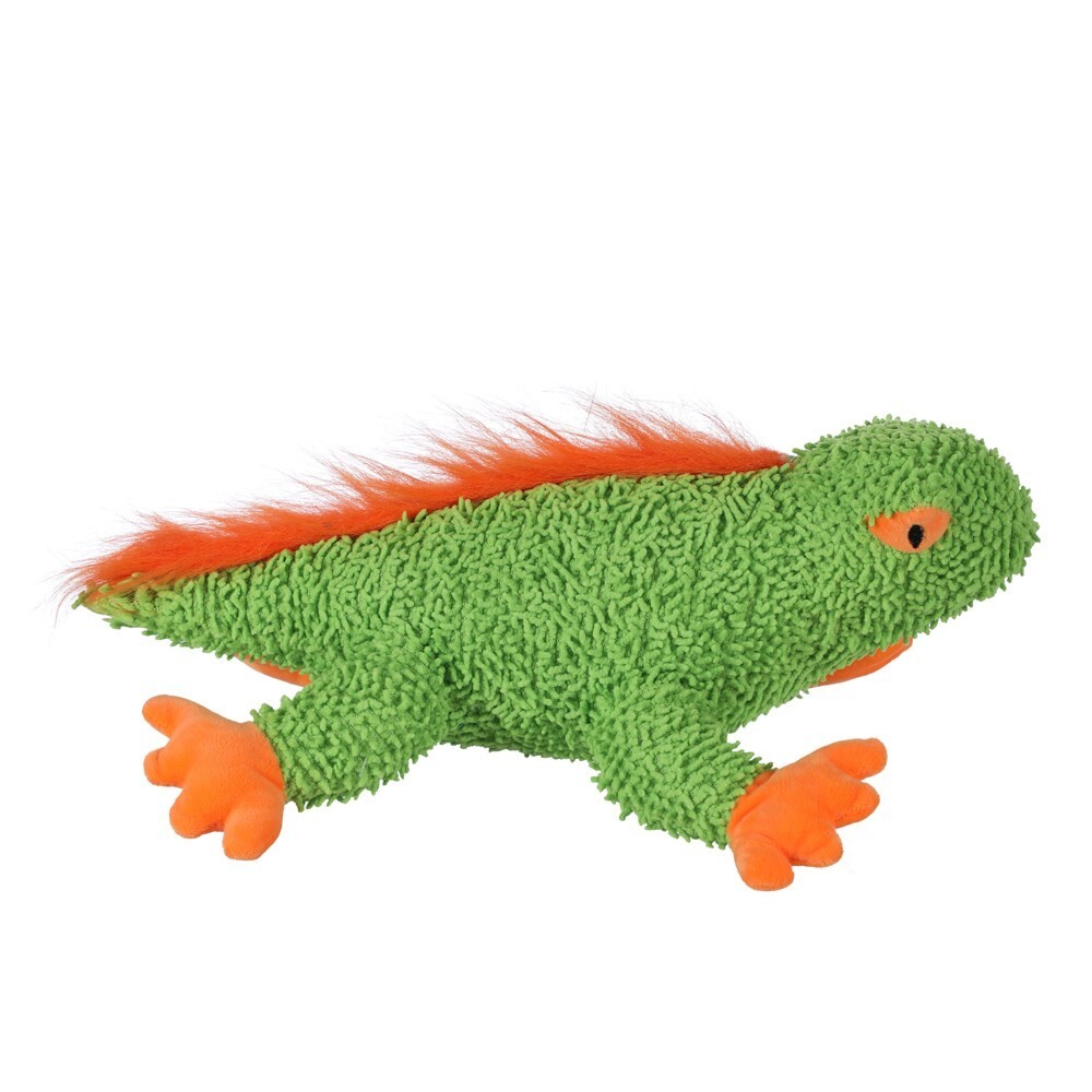 2 x P&C Squeaky Iguana Microfibre Plush Pet Play Toy Dog Chew Playing ...