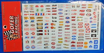 GOFER Racing Decals 11049 Drag Racing Goodies Decal Sheet #2 for 1/24-1 ...